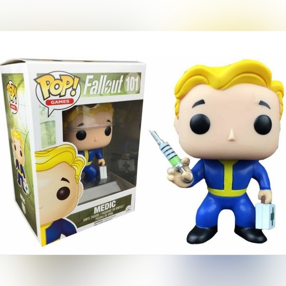 Funko | Toys | Funko Pop Fallout 1 Medic Blue And Yellow Figure | Poshmark